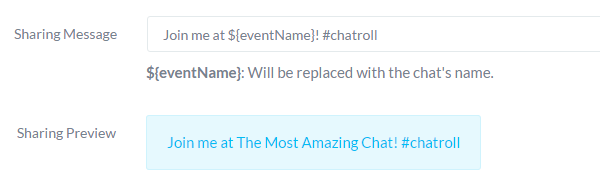 Setting up social sharing — Chatroll Support