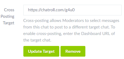 Cross Posting: copying messages from one chat to another — Chatroll Support